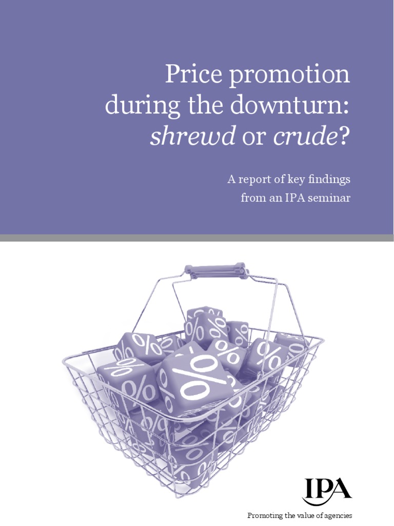 IPA Price Promotion During The Downturn Report | PDF | Tesco | Retail