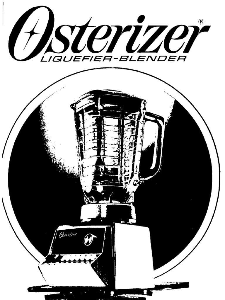 Osterizer Liquefier Blender Recipes Instructions | PDF | Blender | Cakes