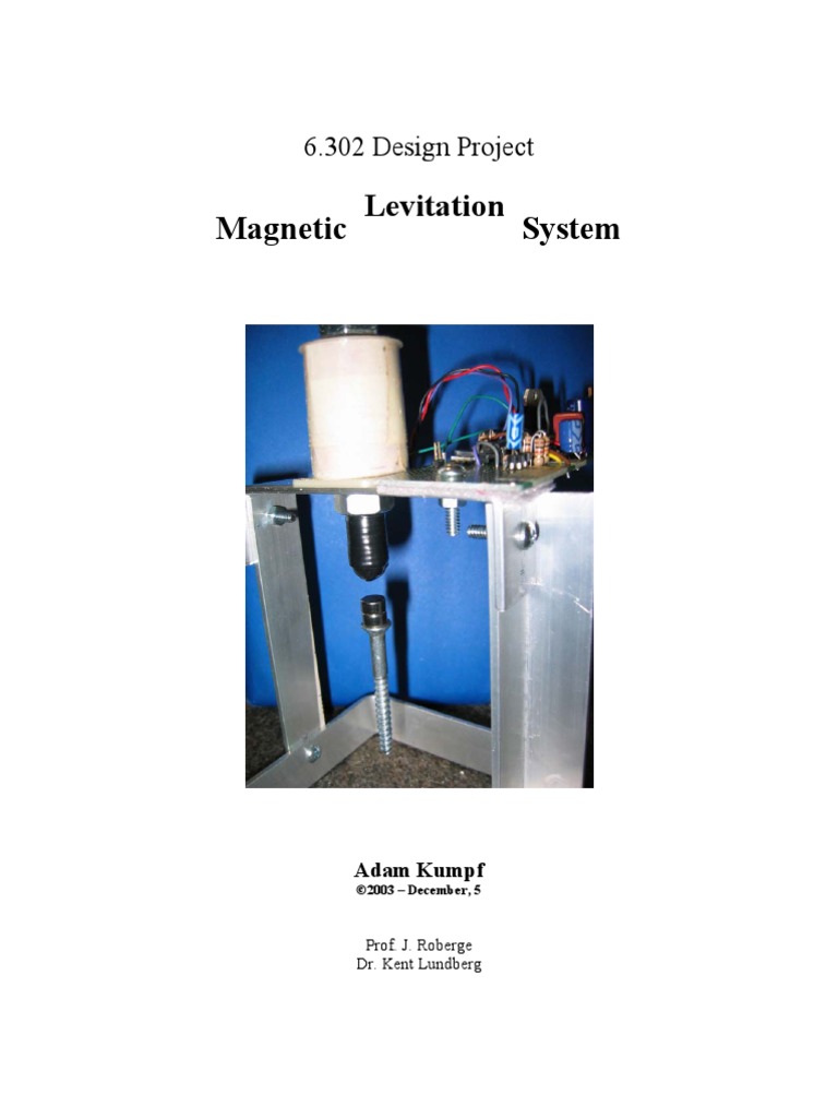 Magnetic Levitation System | PDF | Operational Amplifier | Feedback