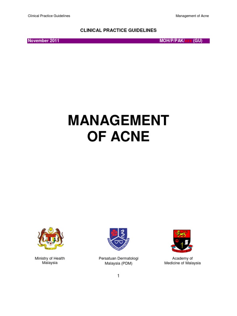 Draft CPG Management of Acne | PDF | Acne Vulgaris | Glycemic Load