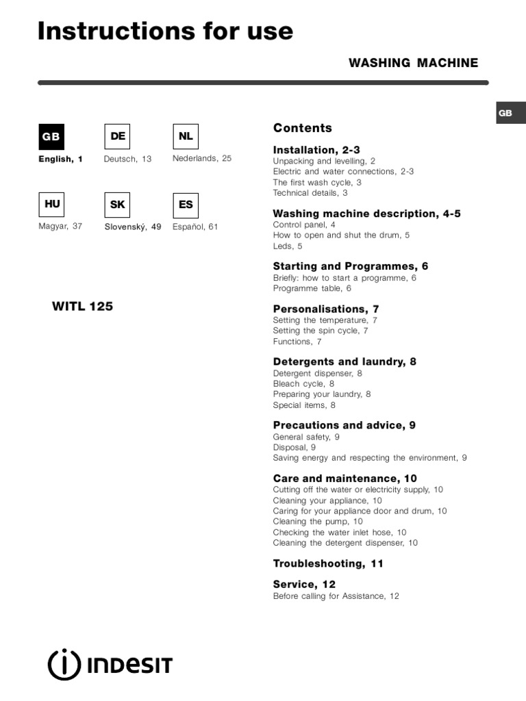 Washing Masine | PDF | Washing Machine | Laundry