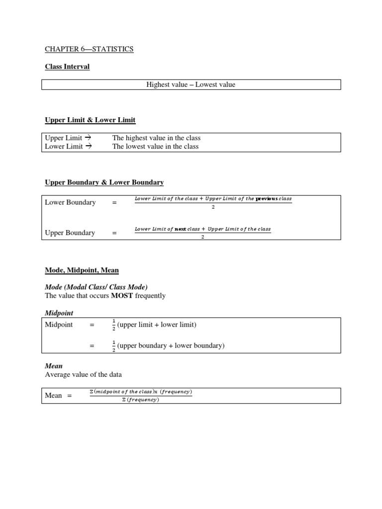 Class Interval: Mode (Modal Class/ Class Mode) | PDF | Quartile | Frequency