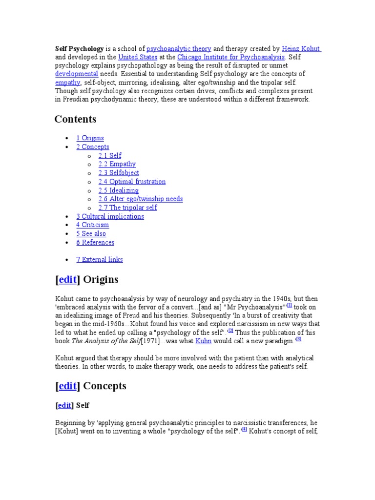 Self Psychology | Download Free PDF | Mental Health | Positive Psychology