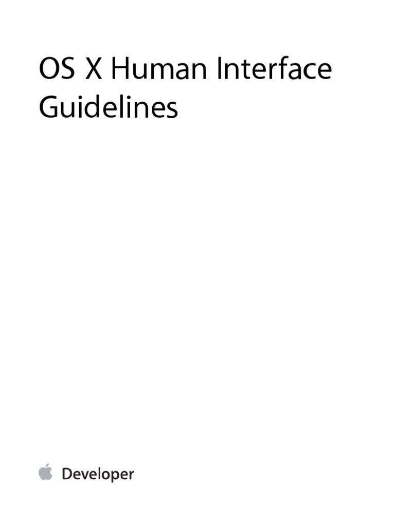 OS X Style Guide | PDF | Mac Os | Icon (Computing)