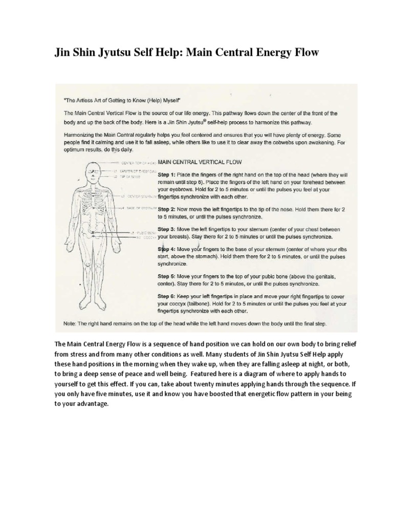 Jin Shin Jyutsu Self Help - Main Central Energy Flow | PDF | Nature