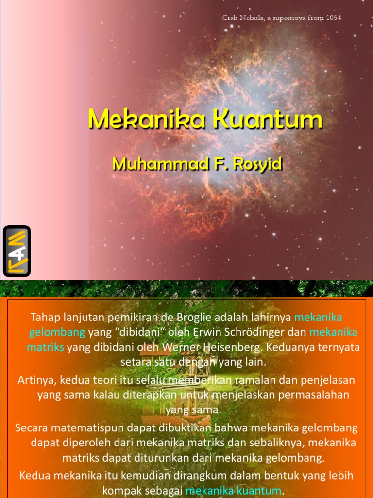 Mekanika Kuantum | PDF | Sains & Matematika
