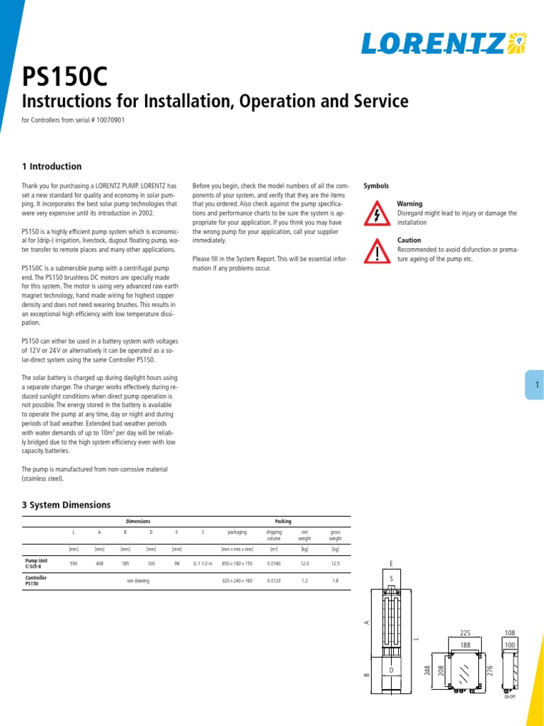 PS150C Solar Pump Controller Manual | PDF | Photovoltaic System | Switch