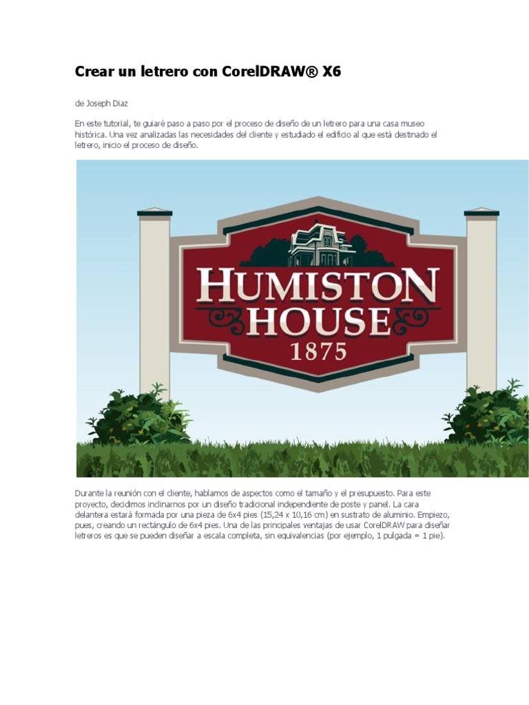 Crear Un Letrero Con CorelDRAW | PDF | Point and Click | Aluminio