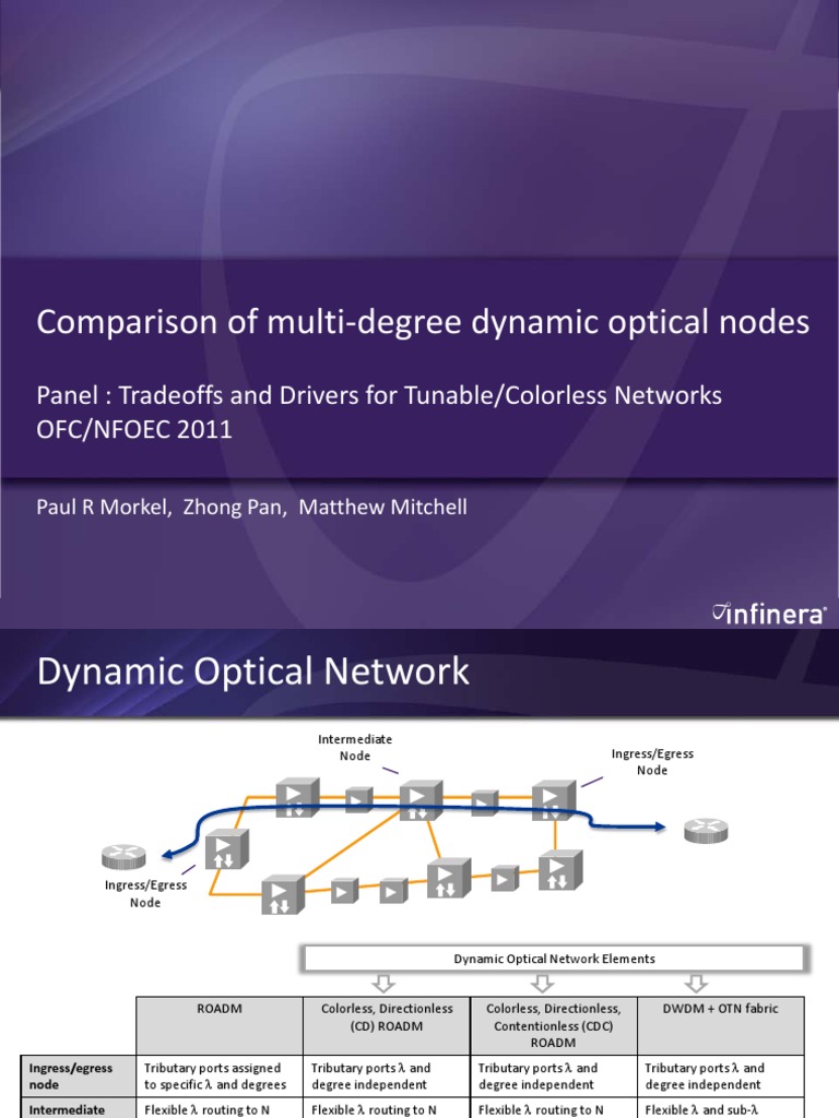 Infinera-Tunable Colorless Network Nodes-Morkel | PDF | Wavelength ...