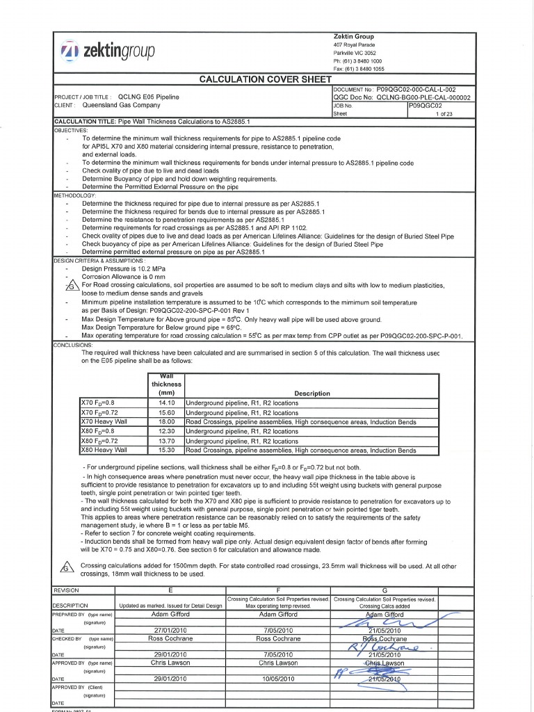 Pipe Wall Thickness Calculations AS2885.1 | PDF | Pipe (Fluid ...
