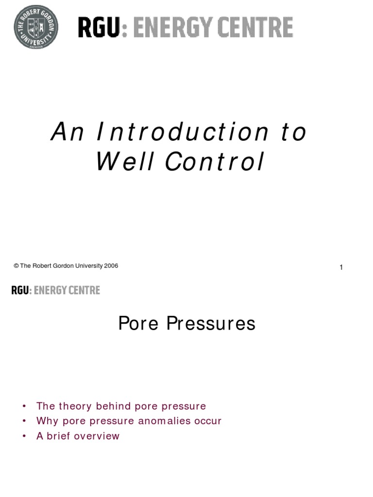 Well Control Intro Slides | PDF | Blowout (Well Drilling) | Chemical ...
