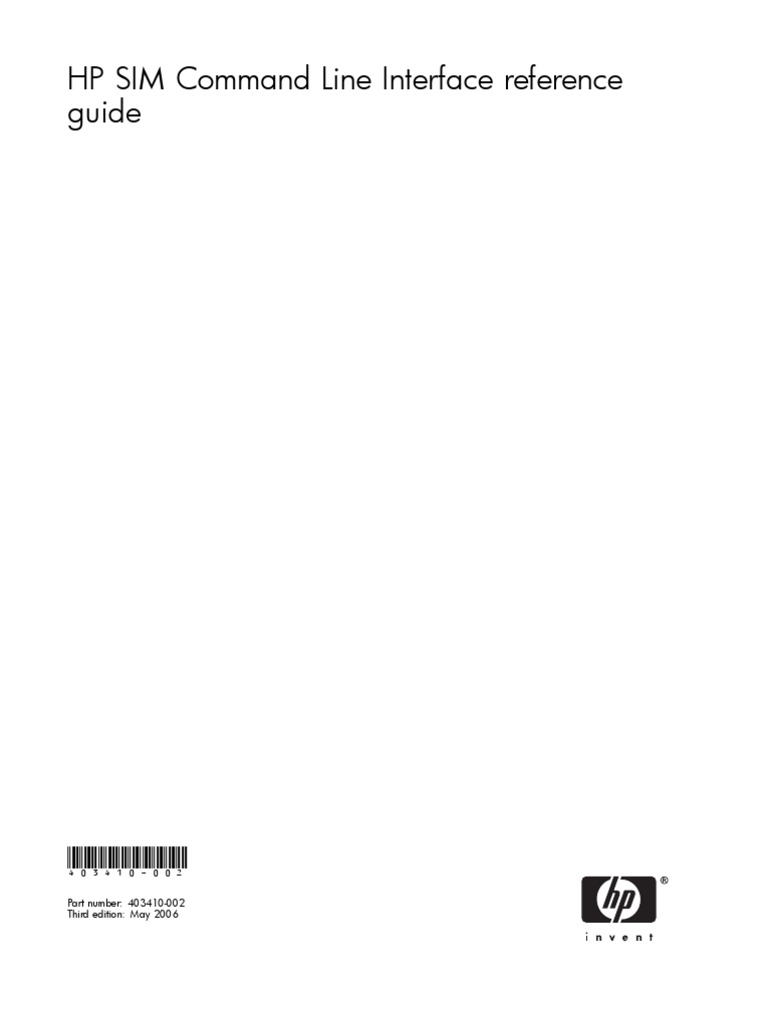 HPSIM Command Line Interface | PDF | Secure Shell | Command Line Interface