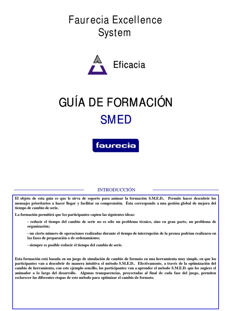 SMED | PDF | Herramientas | Tornillo