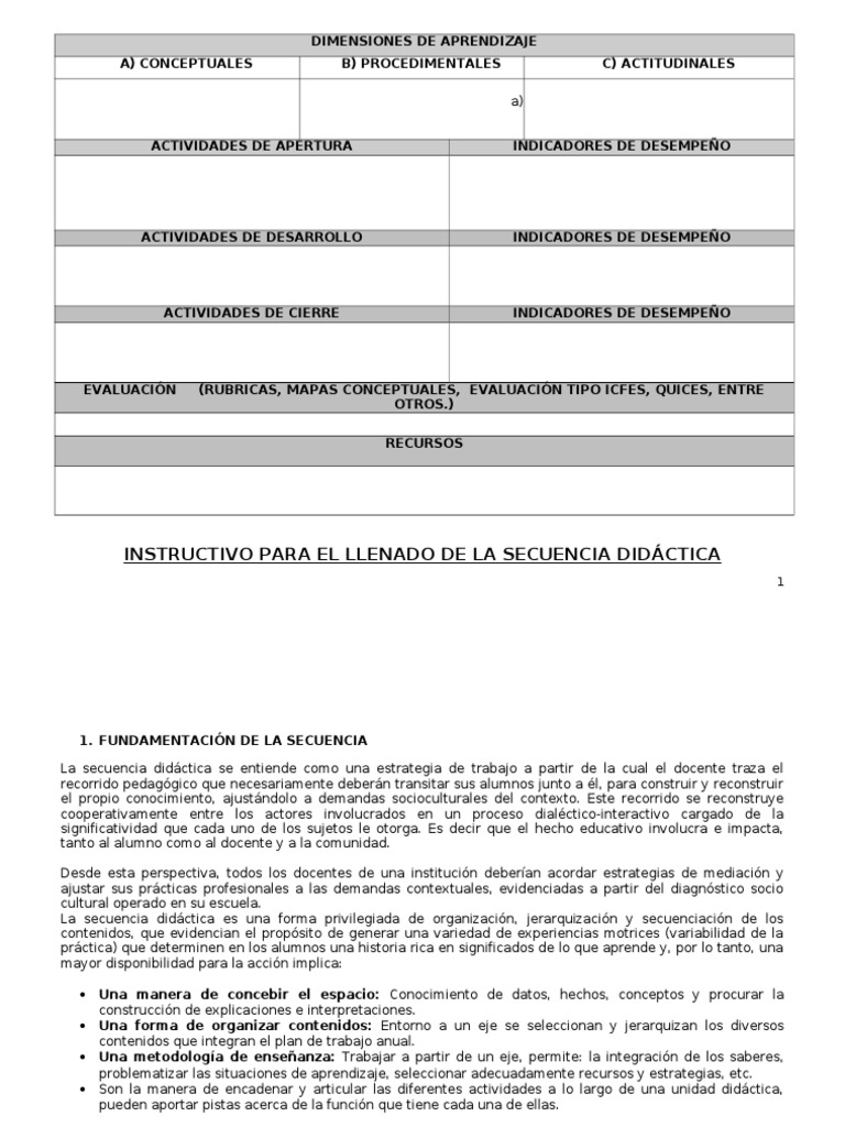 Secuencias Didácticas Guía Práctica Pdf Evaluación Aprendizaje