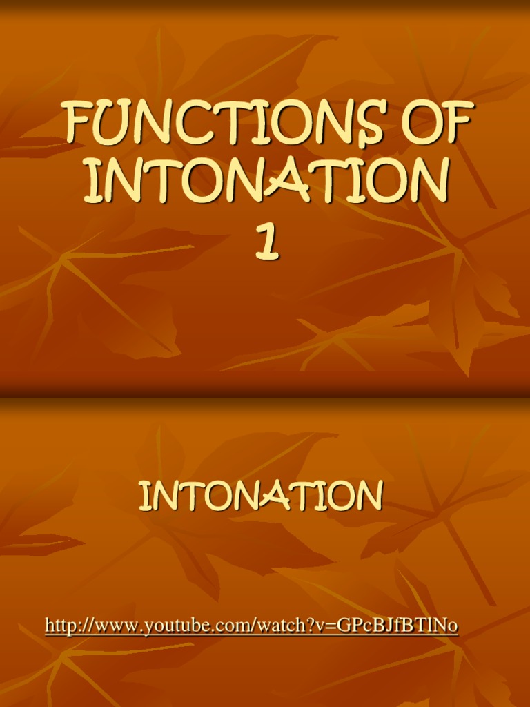 Functions of Intonation | PDF | Stress (Linguistics) | Cognitive Science Functions of Intonation | PDF | Stress (Linguistics) | Cognitive Science