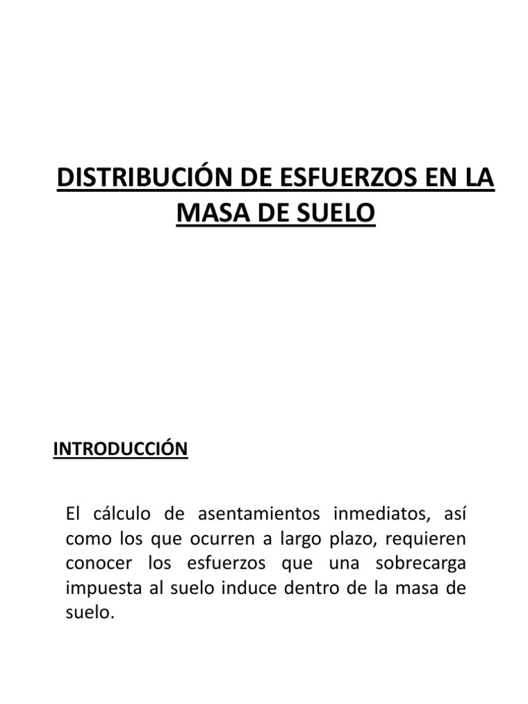 Distribución de Esfuerzos en La Masa de Suelo | PDF