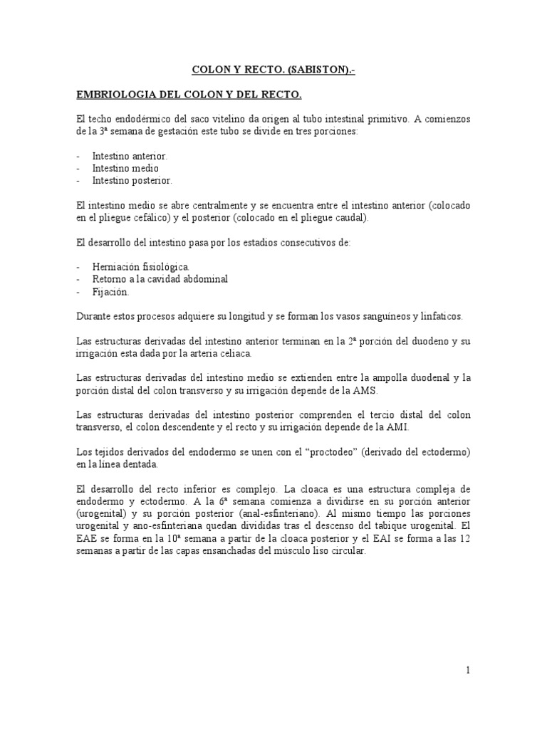 Colon y Recto | PDF | Intestino grueso | Diarrea