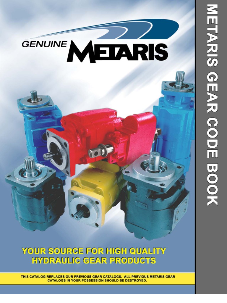 Metaris Hydraulic Pump & Motor Guide | PDF | Pump | Gear