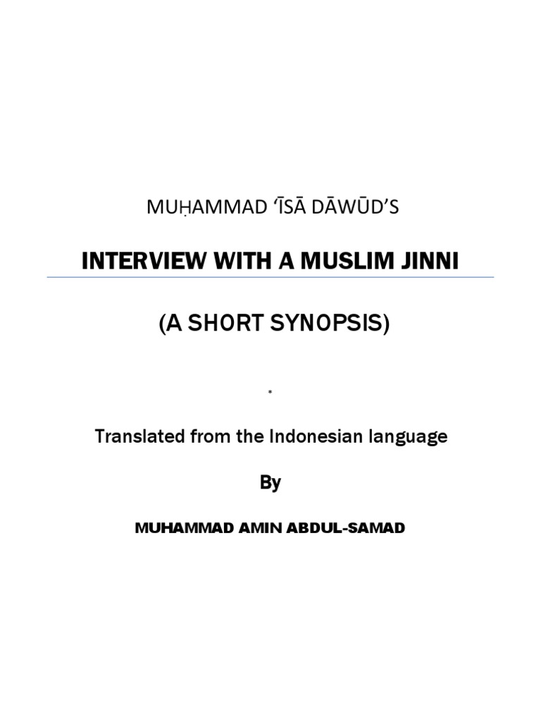 Muhammad Isa Dawud's Interview With A Muslim Jinni | PDF | Jinn ...