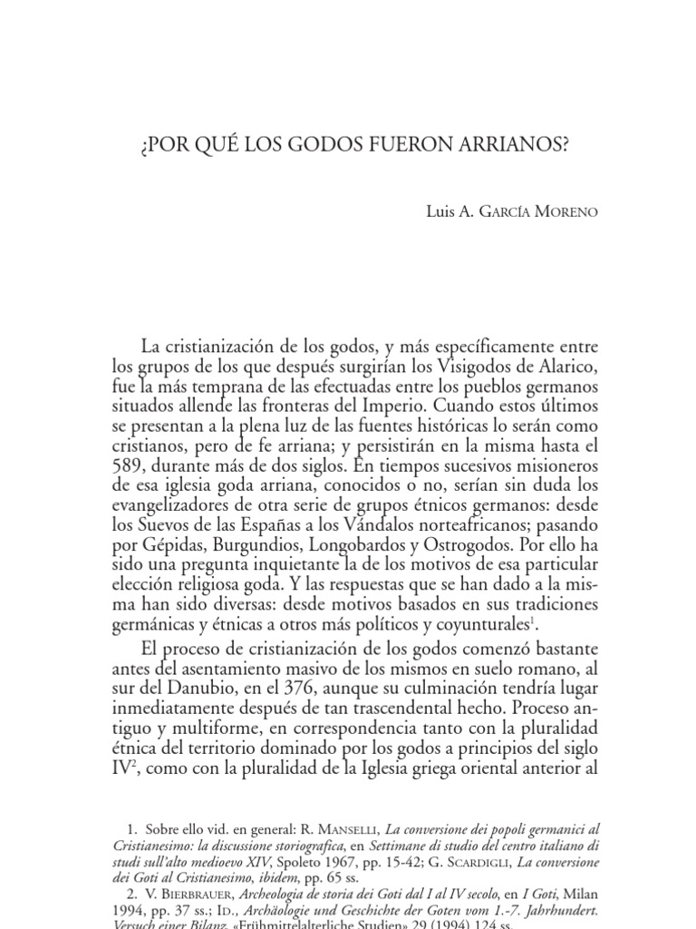 Por Qué Los Godos Fueron Arrianos | PDF | Pueblos germánicos | arrianismo