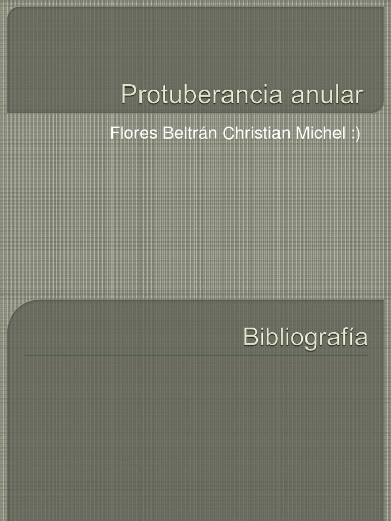 Protuberancia Anular | PDF | Cerebelo | Cabeza y cuello humanos
