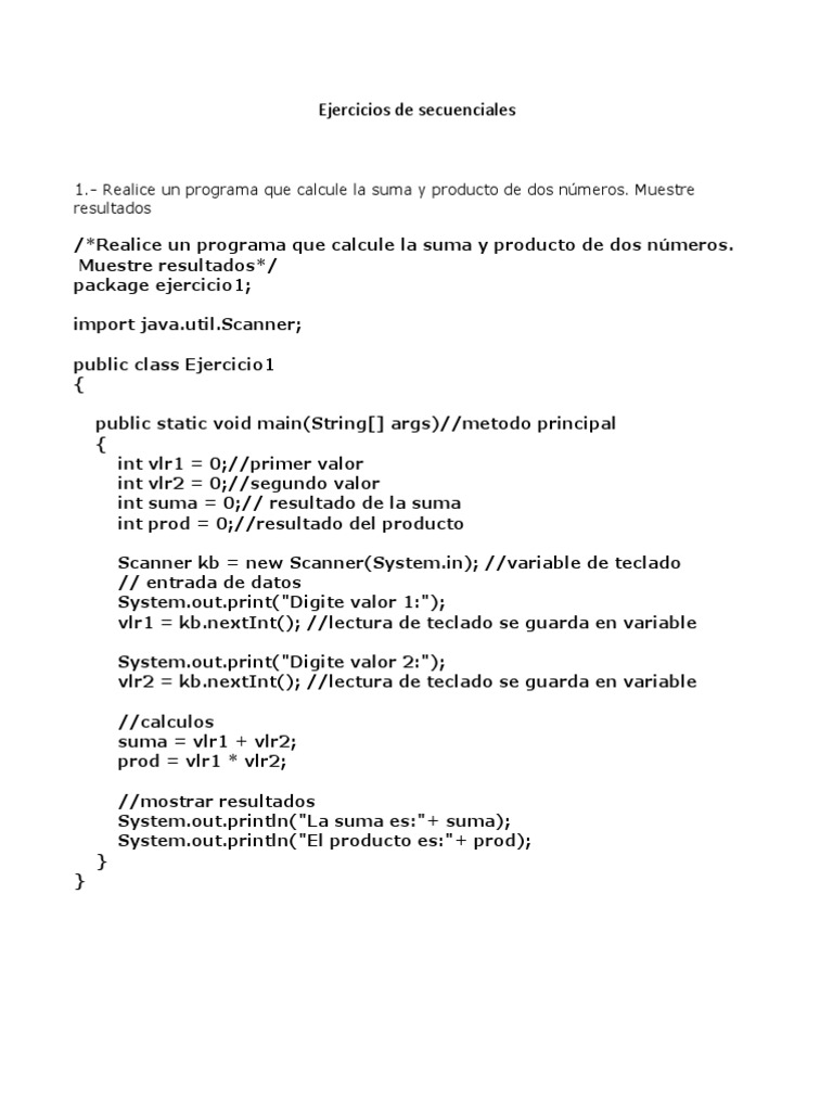 Taller Estructura Secuenciales | PDF | Pi | Salario