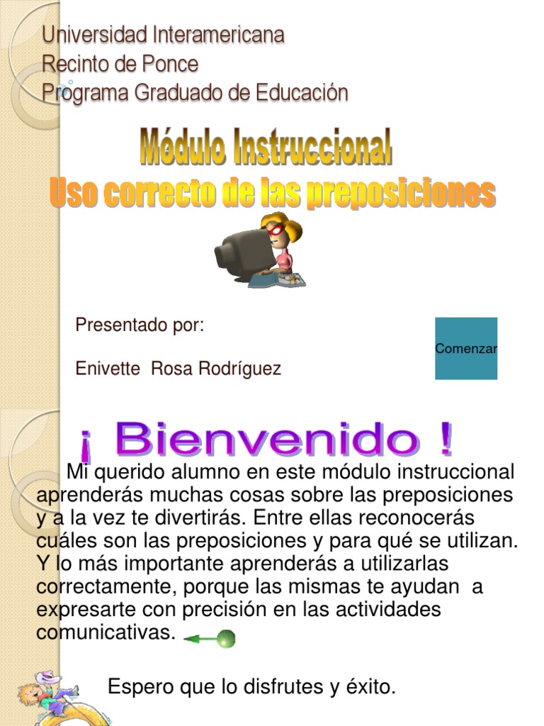 Preposiciones para Séptimo | PDF | Palabra | Gramática