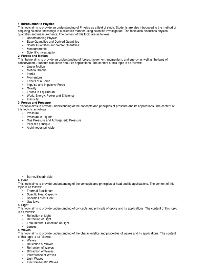 Introduction To Physics | PDF | Force | Waves