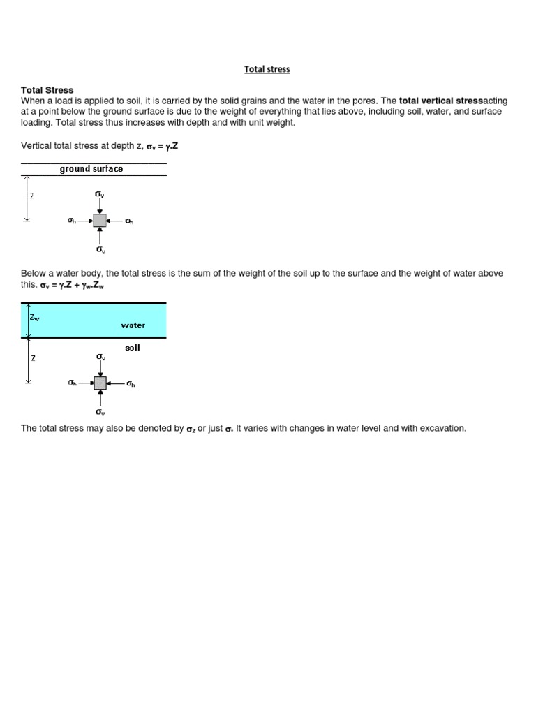 Total Stress | PDF | Soil Mechanics | Pressure