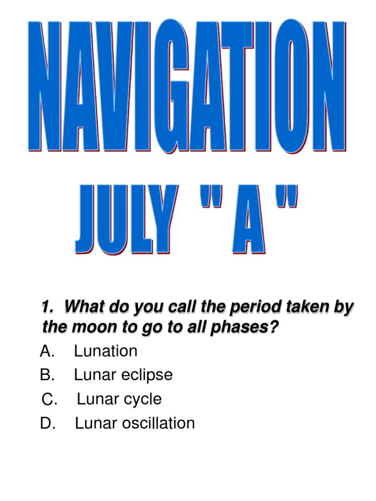 Navigation Questions | PDF | Tide | Compass