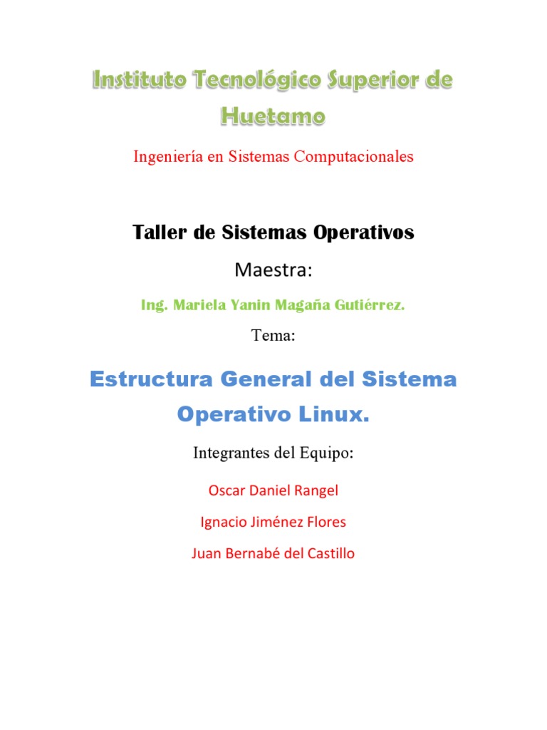 Estructura General Del Sistema Liux | PDF | Kernel (sistema operativo ...