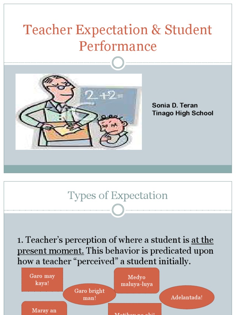 Teacher Expectation Student Performance | Download Free PDF | Homework ...