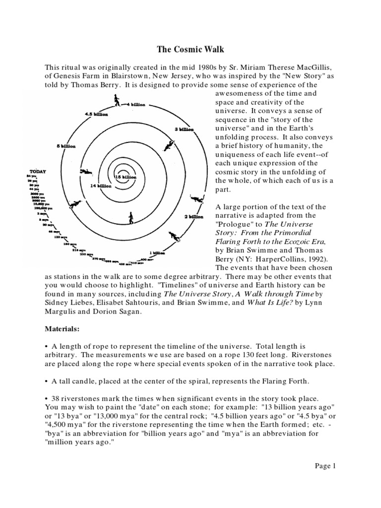The Cosmic Walk: Materials | PDF | Stars | Universe