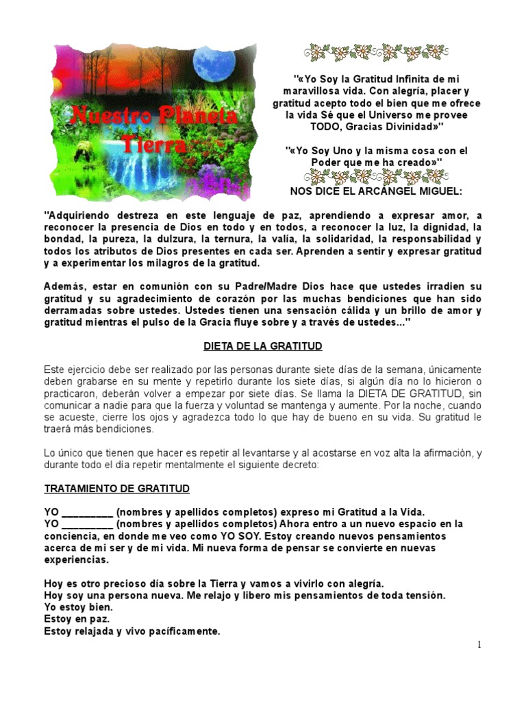 Dieta de La Gratitud | PDF