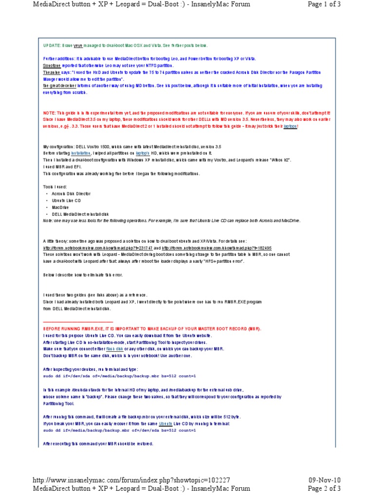 Media Direct Button Hack M1530 | Ibm Pc Compatibles | Microcomputers
