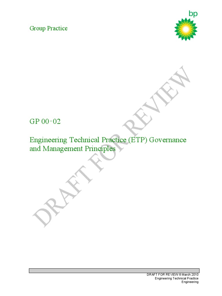 GP 00 02 Engineering Technical Practice (ETP) Governance and Management ...