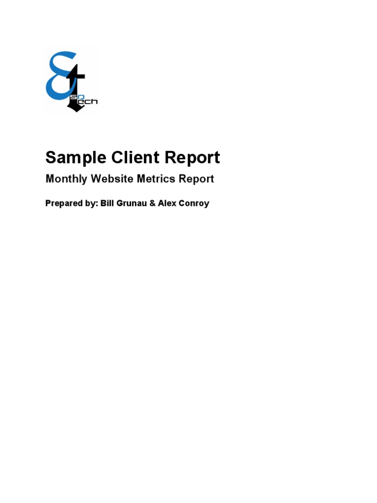 Sample Website Metrics Report - Redacted PDF | PDF | Search Engine ...