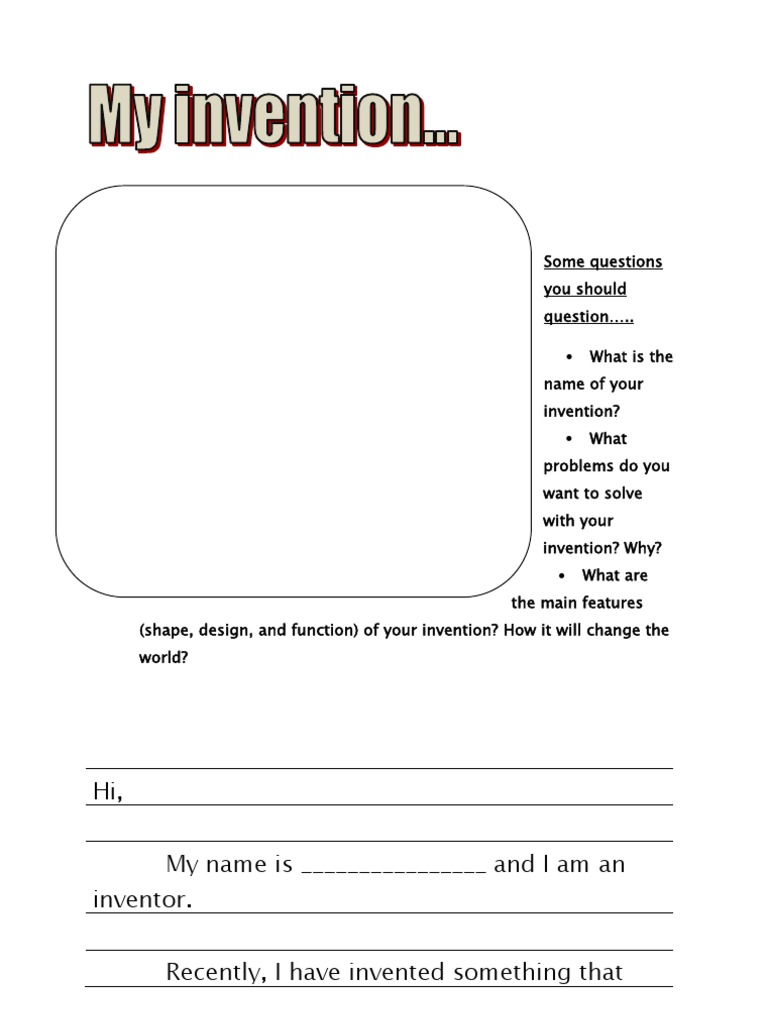 Invention Essay Template | PDF | Art | Self-Improvement