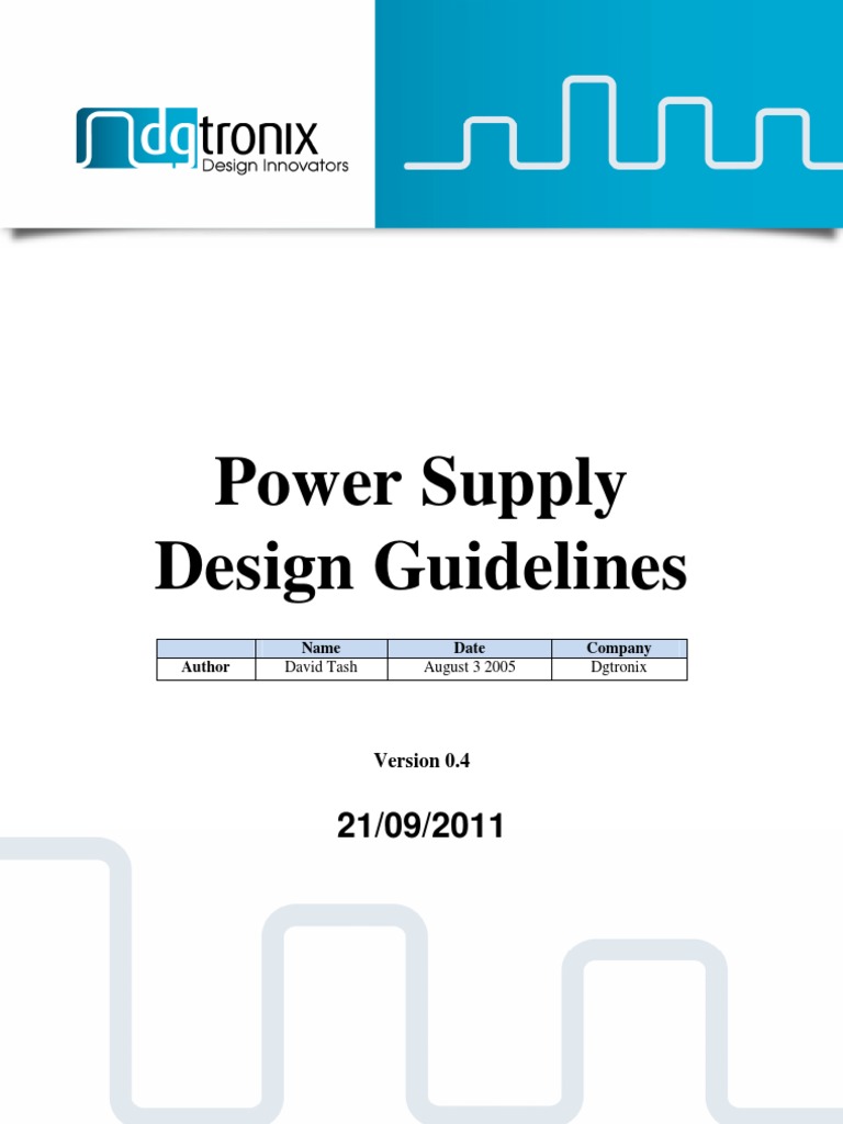 Power Supply Design Guidelines | PDF | Power Supply | Rectifier