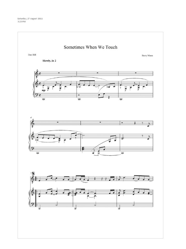 Sometimes When We Touch PDF Succ | PDF
