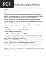 CBSE Class 6 Knowing Our Numbers Worksheet | PDF | Teaching Mathematics ...