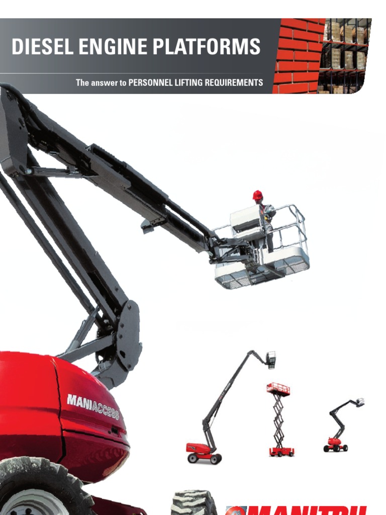Manitou Diesel Aerial Work Platforms (EN) | PDF | Tire | Axle
