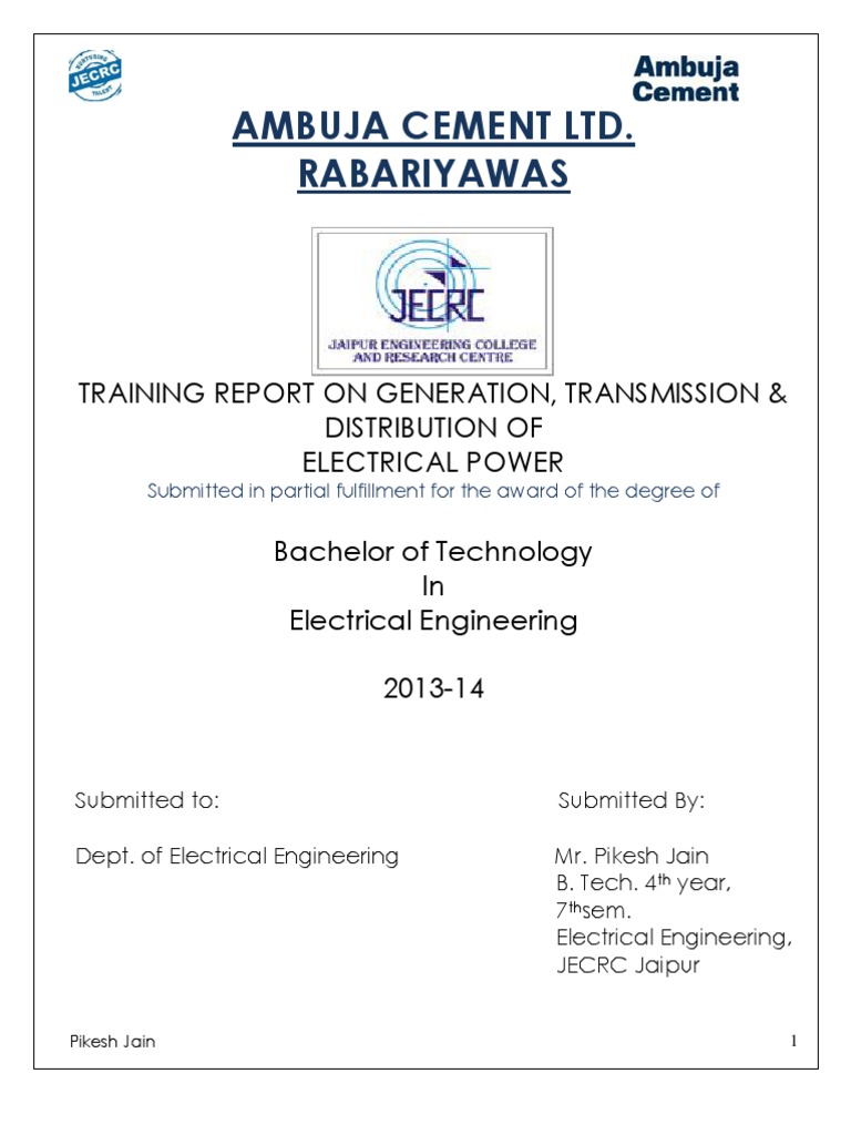 Ambuja Cement Ltd. Rabariyawas | PDF | Boiler | Turbine