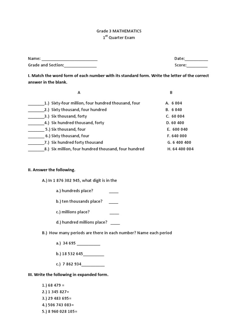 Grade 3 Mathematics | PDF | Sports & Recreation | Teaching Methods ...