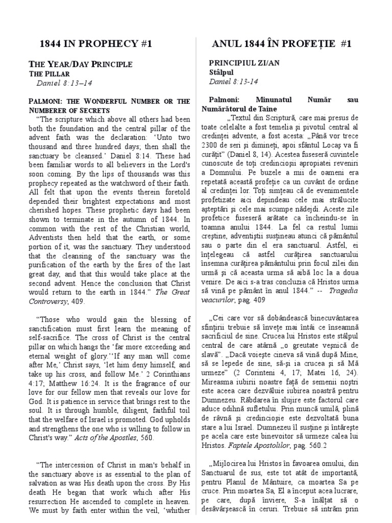 01 Anul 1844 in Profetie - Jeff Pippenger - Notite Tabara Porumbacu ...