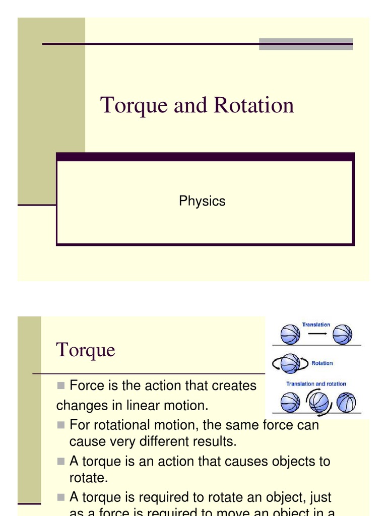 Understanding Torque and Rotation | PDF | Torque | Force