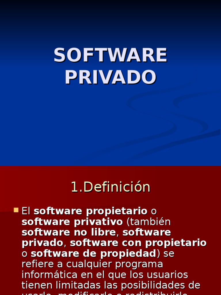 Software Privado | PDF | Software propietario | Microsoft