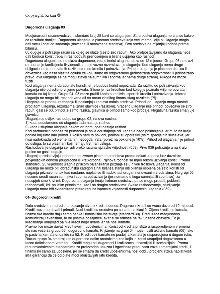 Microsoft Word - Finansijsko Racunovodstvo Skripta | PDF