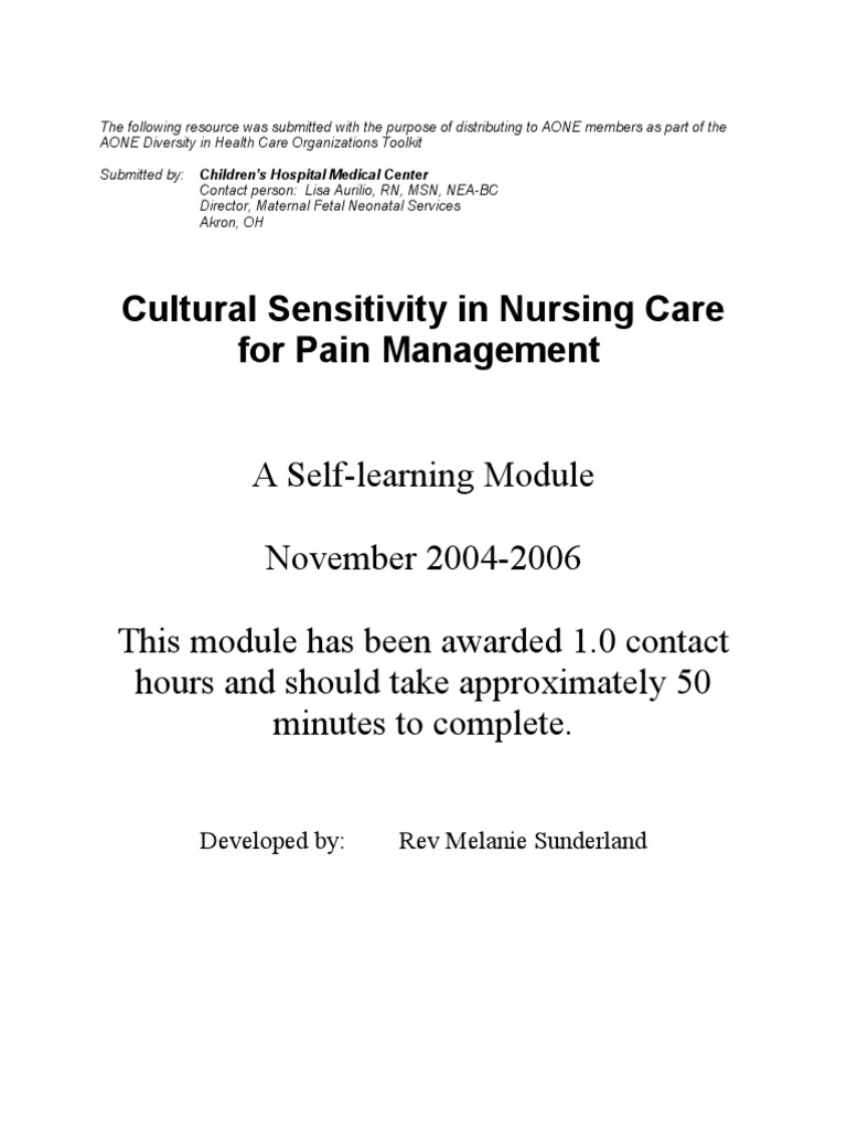 Pain Module | PDF | Pain | Pain Management