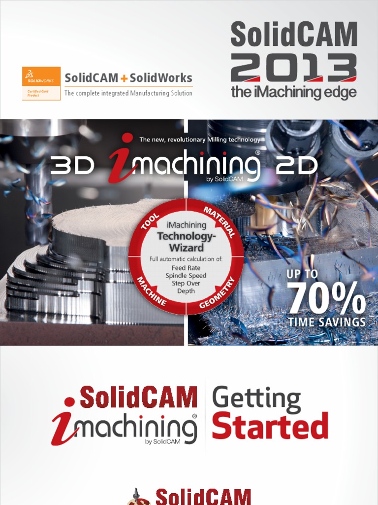 2013 SolidCAM Imachining Getting Started Interactive PDF | PDF | Machining | Drilling